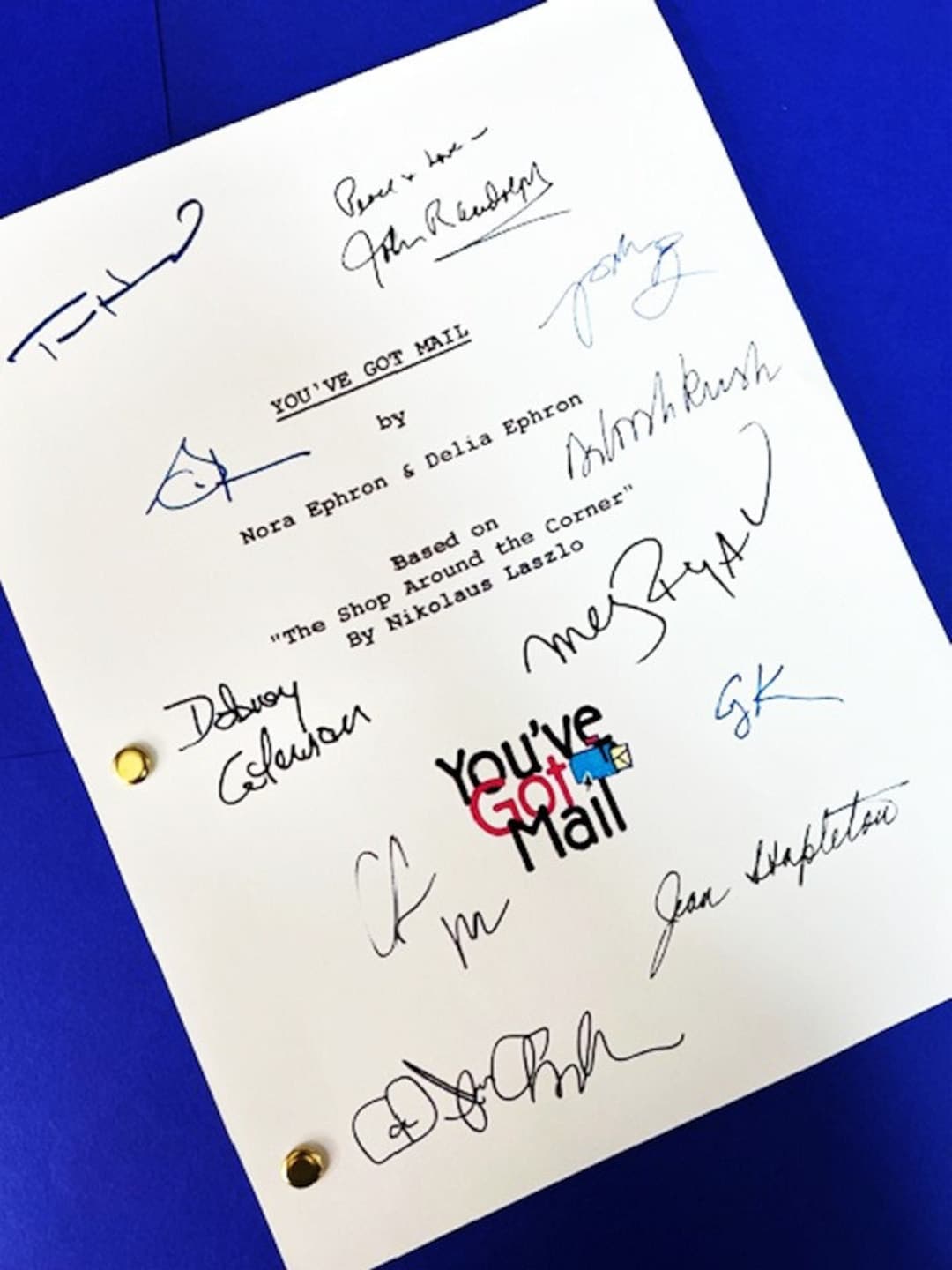You've Got Mail Movie Script Signed Tom Hanks, Meg Ryan, Parker Posey ...