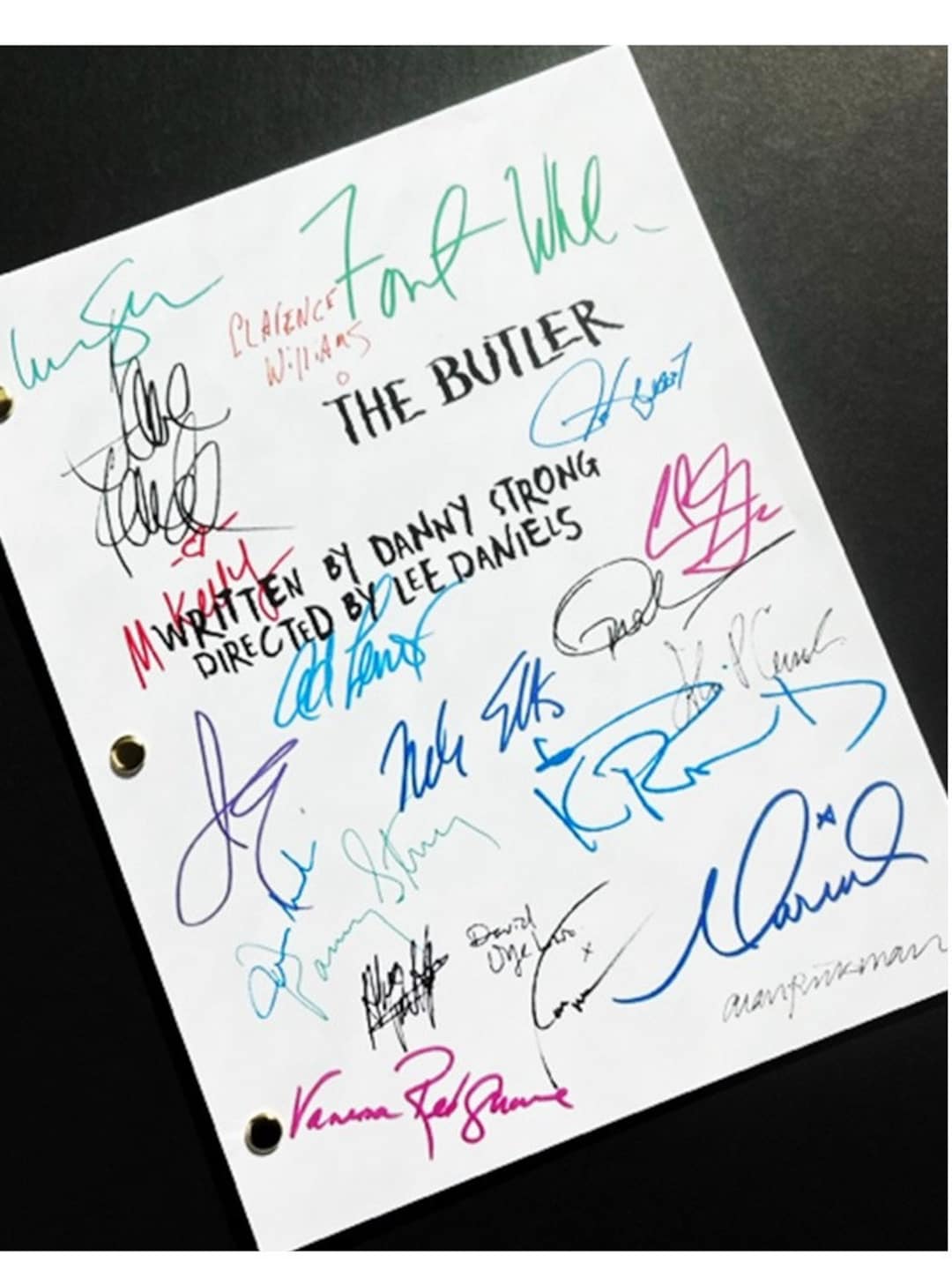 The Butler Movie Script Signed Autographed Forest Whitaker, Vanessa ...
