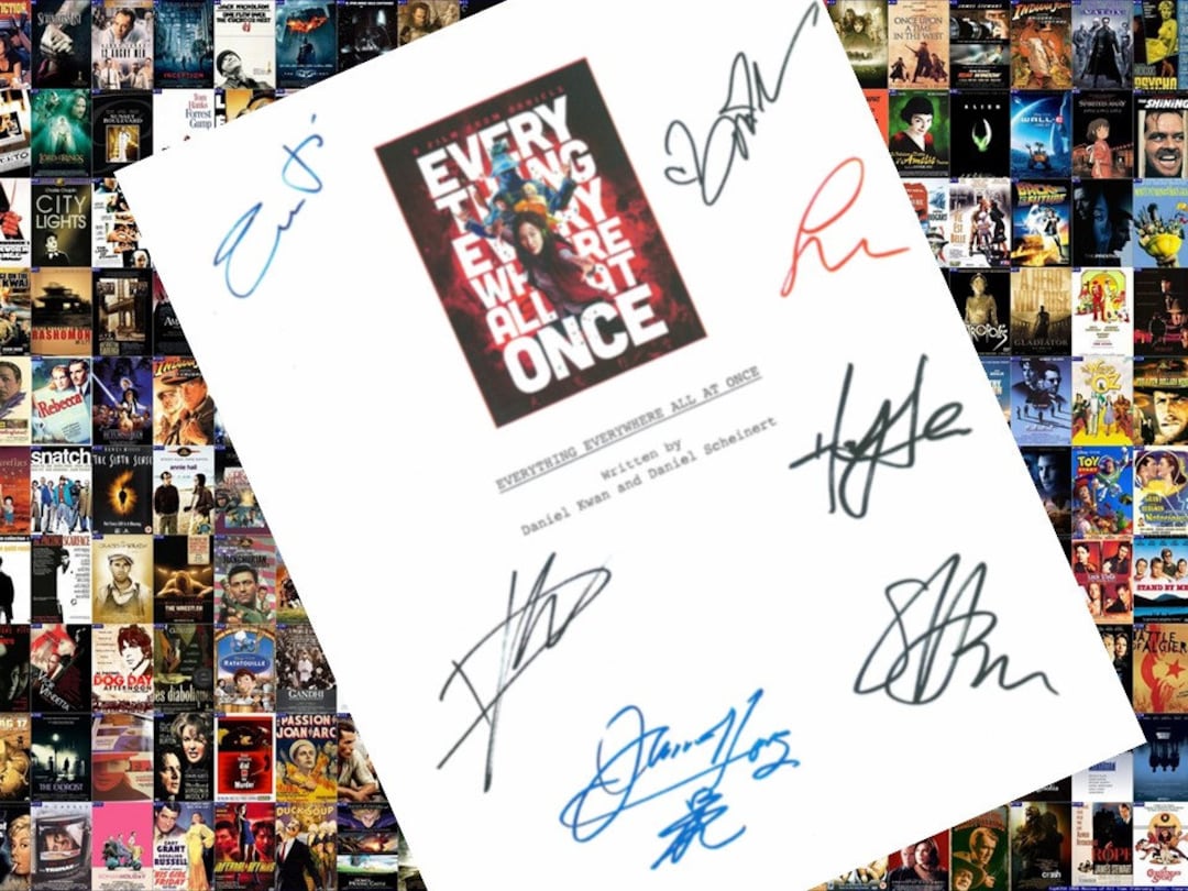 Everything Everywhere All at Once Movie Script Signed Michelle Yeoh ...
