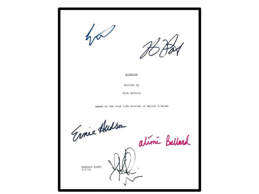Scorpion TV Pilot Script Signed Elyes Gabel, Katharine Mcphee, Robert ...