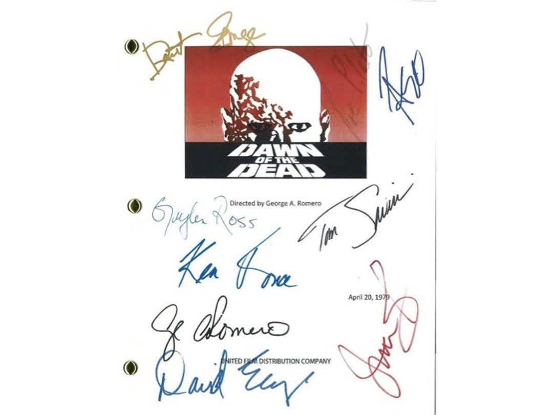 Dawn of the Dead Movie Script Signed Screenplay Autographed: George ...