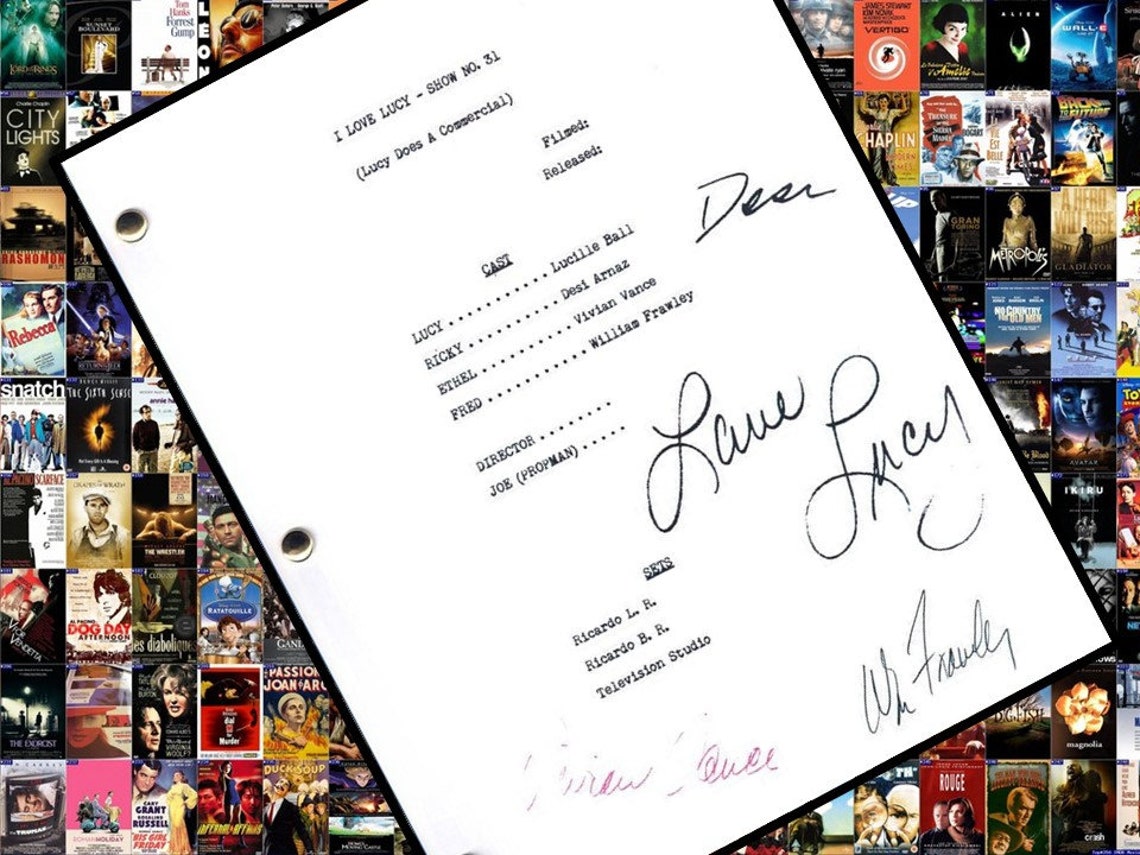 I Love Lucy TV Script Lucy Does A Commercial VITAMEATAVEGAMIN Signed Lucille Ball, Desi Arnaz ...