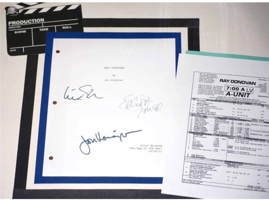 Ray Donovan Pilot Episode Script and Call Sheet for same - Etsy