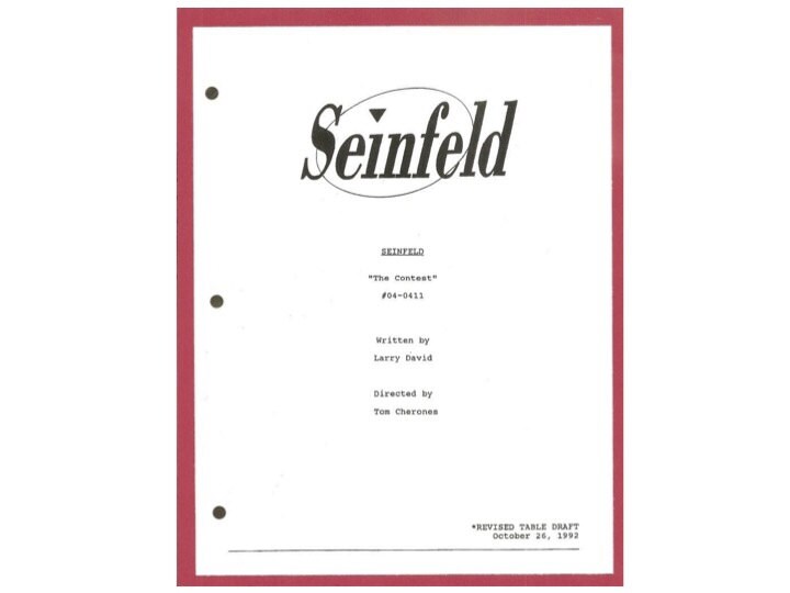 Seinfeld the Contest TV Script Written by Larry David, Directed by Tom ...