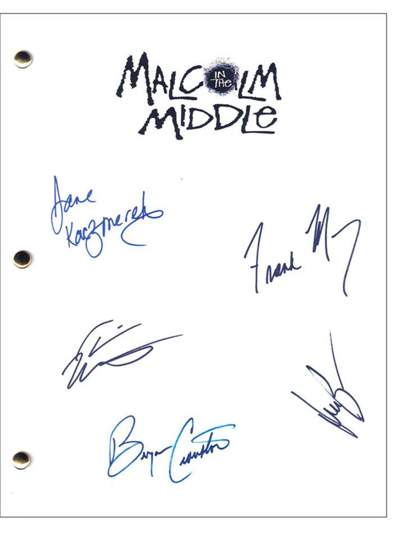 Malcolm in the Middle TV Signed Script Jane Kaczmarek, Bryan Cranston ...