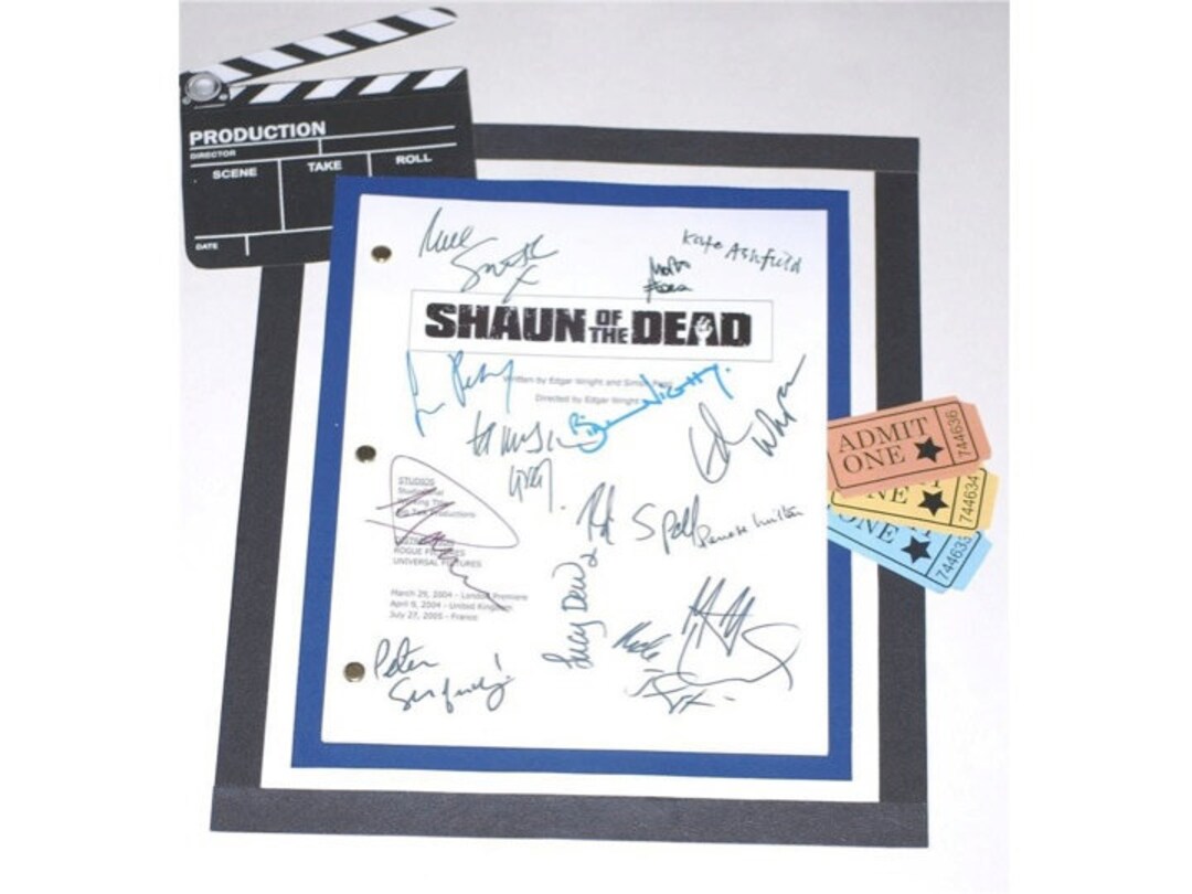 Shaun of the Dead Movie Script Signed Screenplay Autographed: Edgar ...