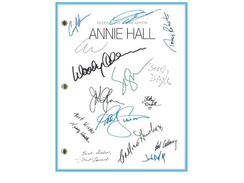 Annie Hall Movie Script Signed Screenplay Autographed: Woody Allen ...