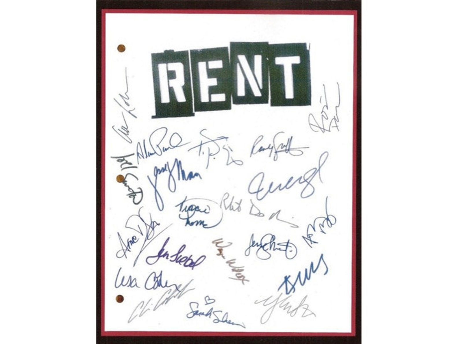 Rent Movie Script Signed Screenplay Autographed: Rosario Dawson, Adam ...