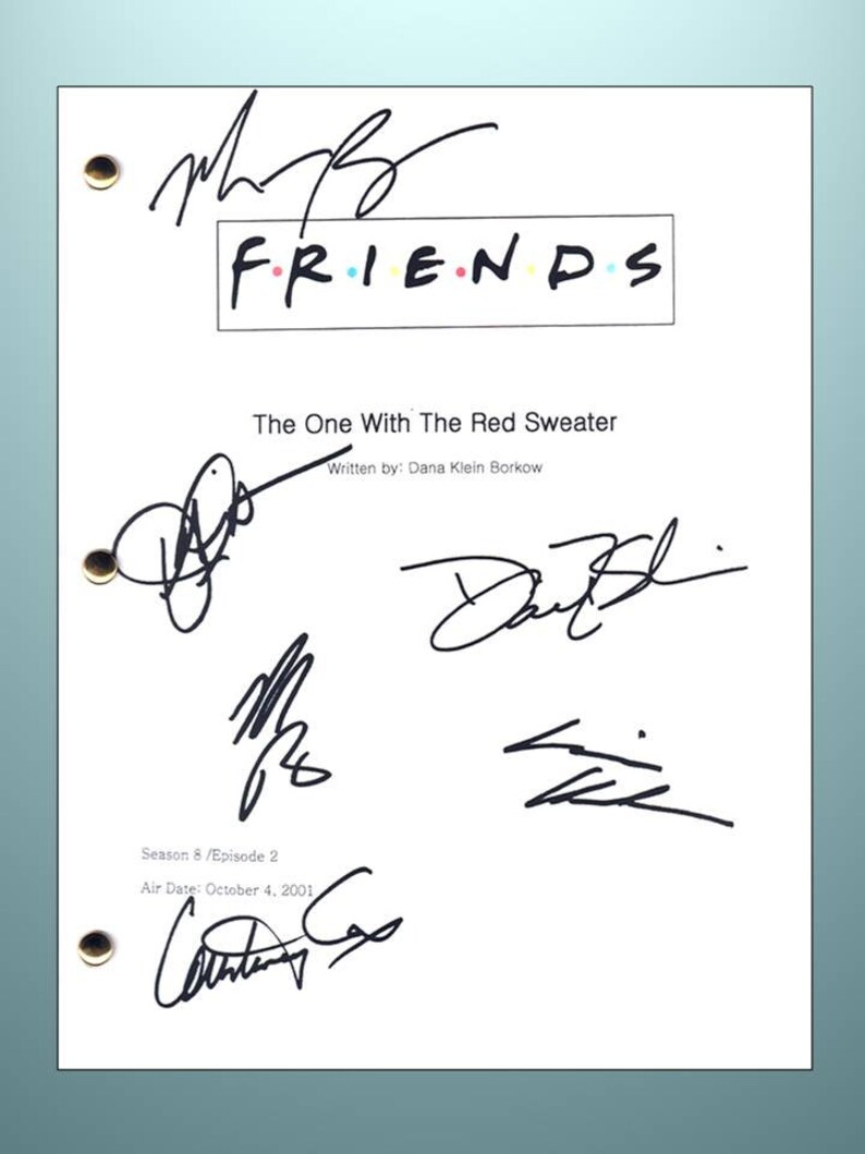Friends the One With the Red Sweater Episode TV - Etsy