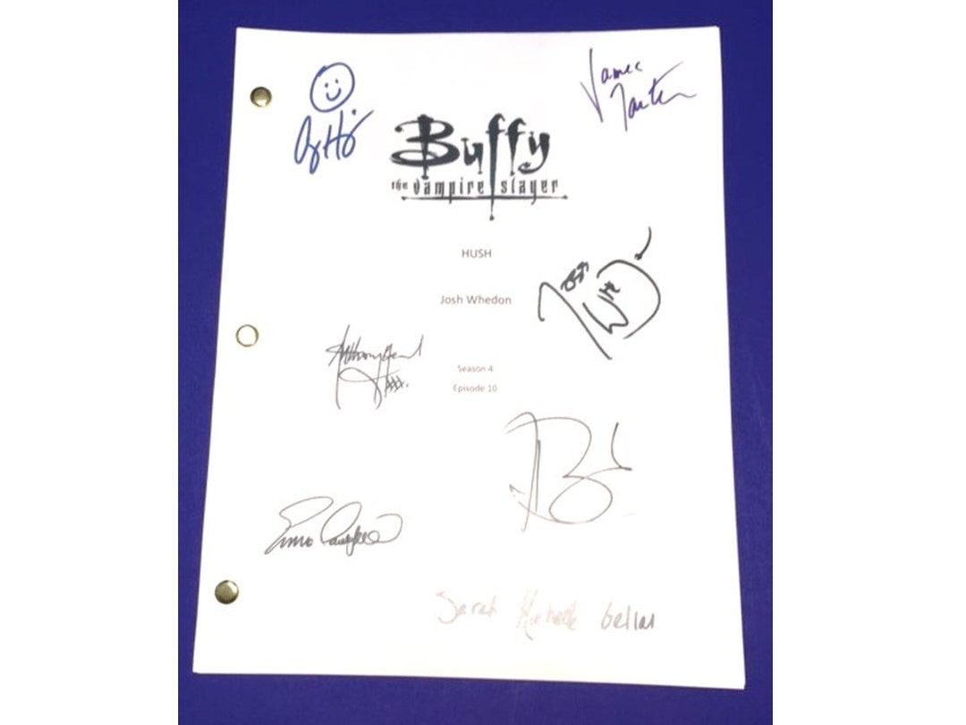 Buffy the Vampire Slayer ”hush" Signed Script Sarah Michelle Gellar ...