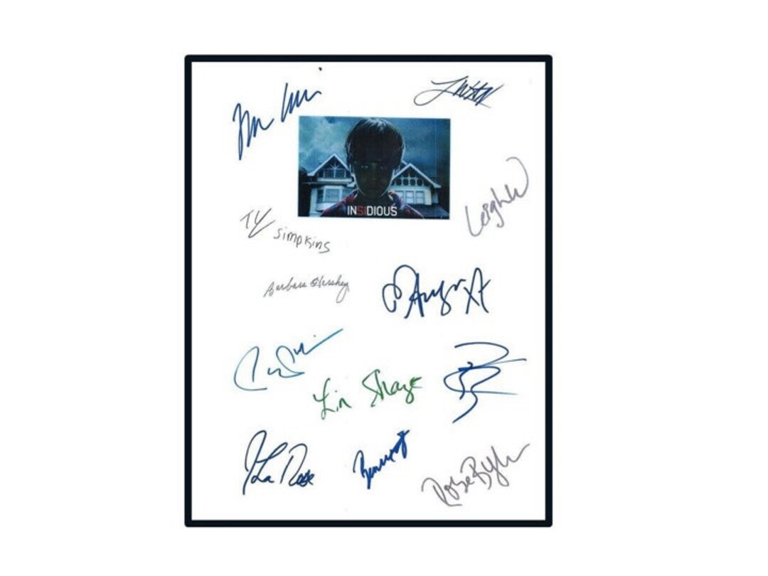 Insidious Movie Script Autographed Signed: Patrick Wilson, Rose Byrne ...