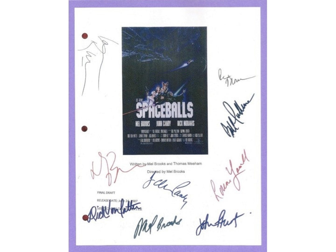Spaceballs Movie Script Signed Screenplay Autographed Mel Brooks, Joan Rivers, Rick Moranis ...
