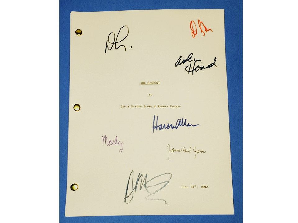 The Sandlot Movie Script 1993 Signed James Earl Jones, Denis Leary ...