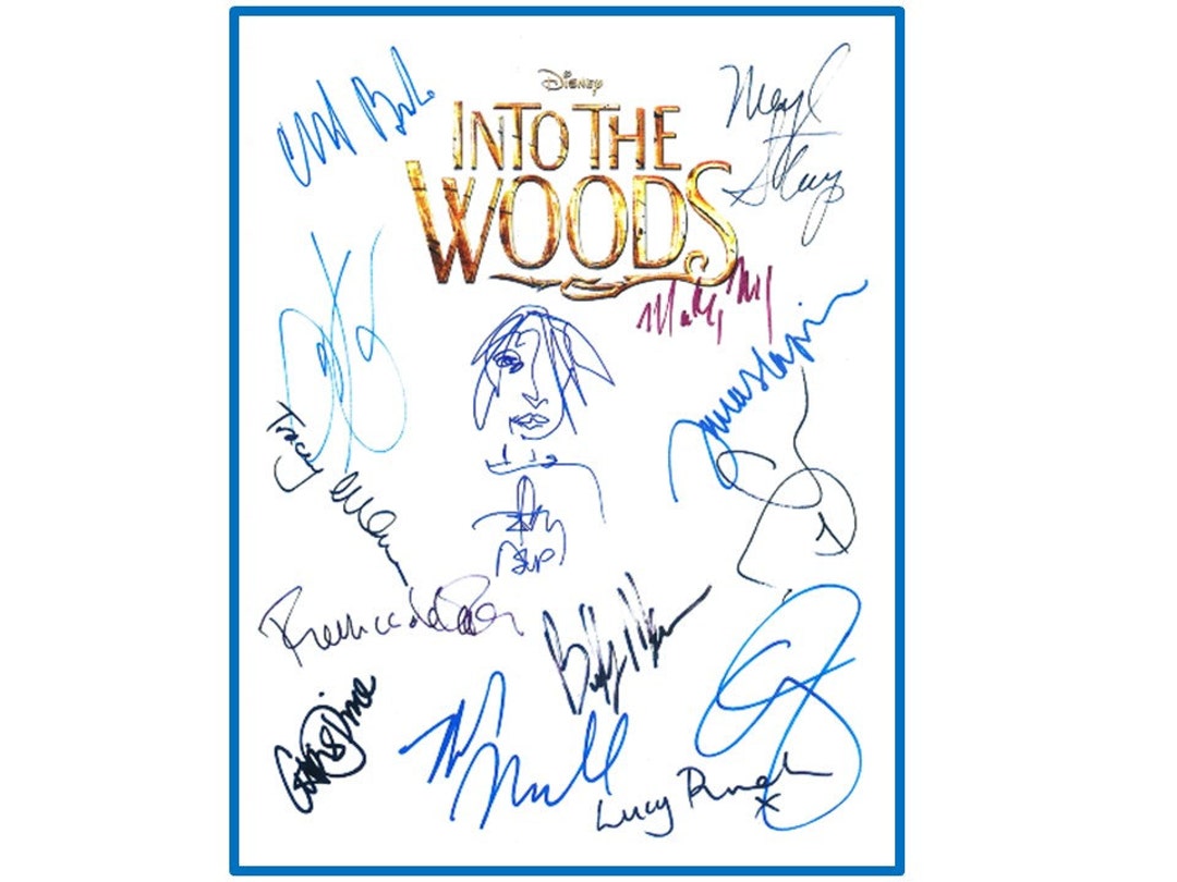 Into the Woods Movie Script Signed Meryl Streep, James Lapine, Rob ...