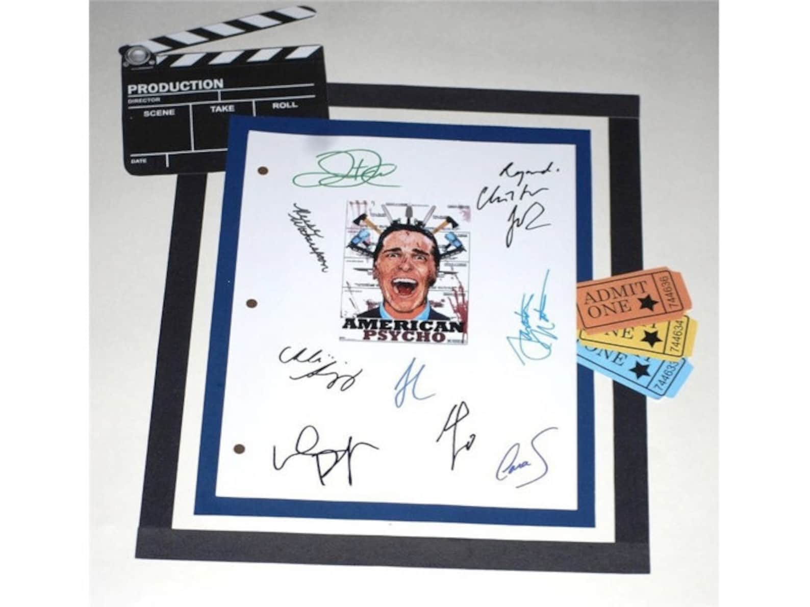American Psycho Movie Screenplay Script Autographed Christian Bale ...