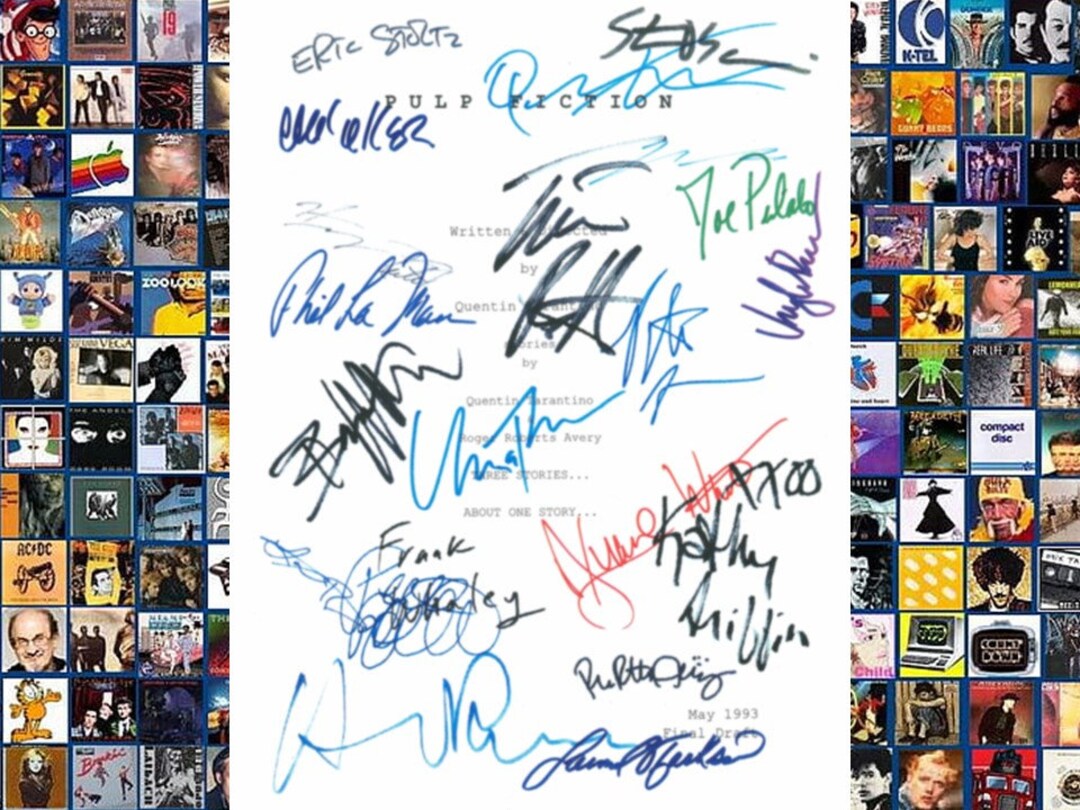 Pulp Fiction Movie Script Signed Autographed Quentin Tarantino, Uma ...