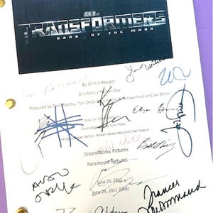 Movie Script the Transformers - Etsy
