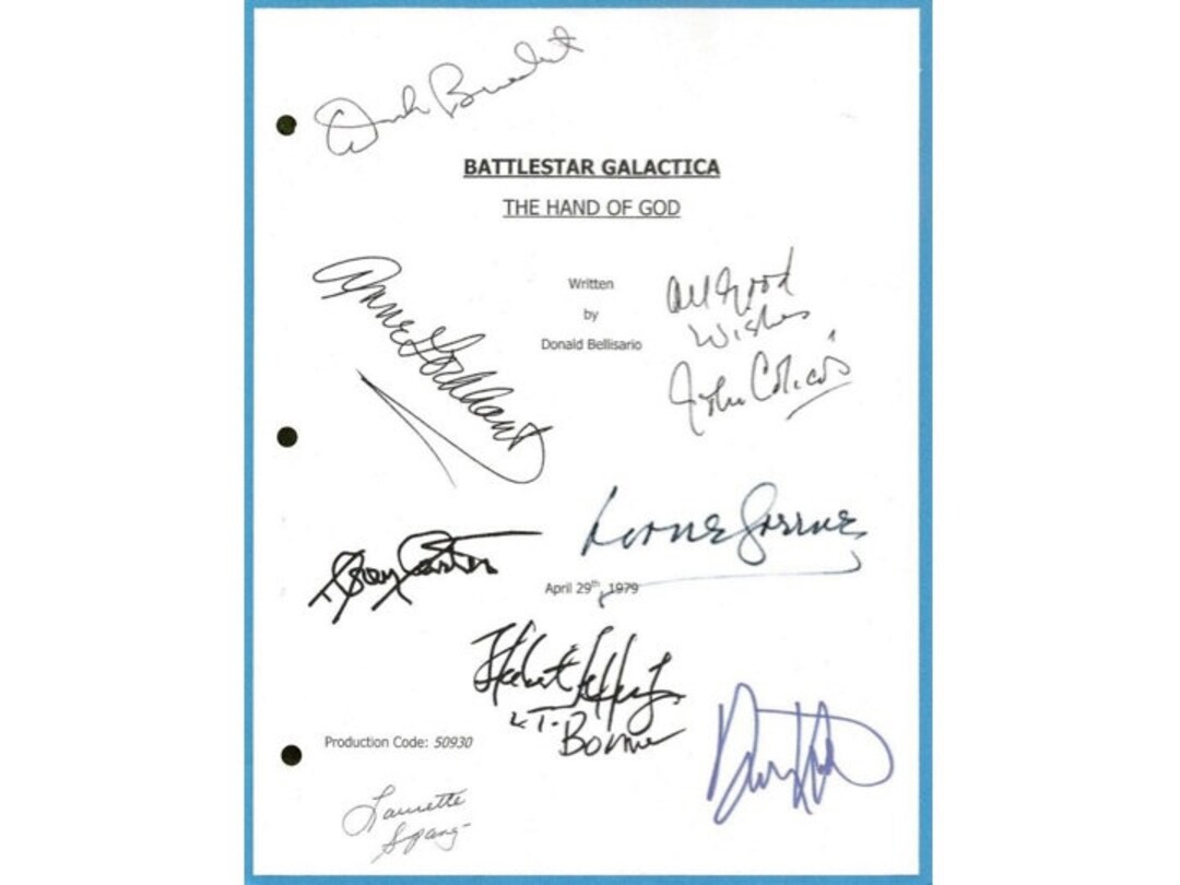 Battlestar Galactica "the Hand of God" TV Signed Script Autographed ...