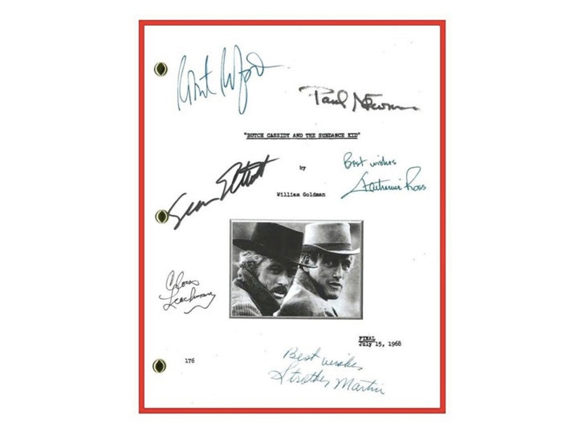 Butch Cassidy Movie Script Signed Screenplay Autographed: Paul Newman ...