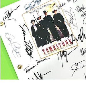 Tombstone Movie Script Screenplay Autographed Kurt Russell, Val Kilmer ...