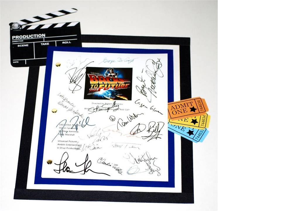 Back to the Future Movie Script Signed Stephen Spielberg - Etsy
