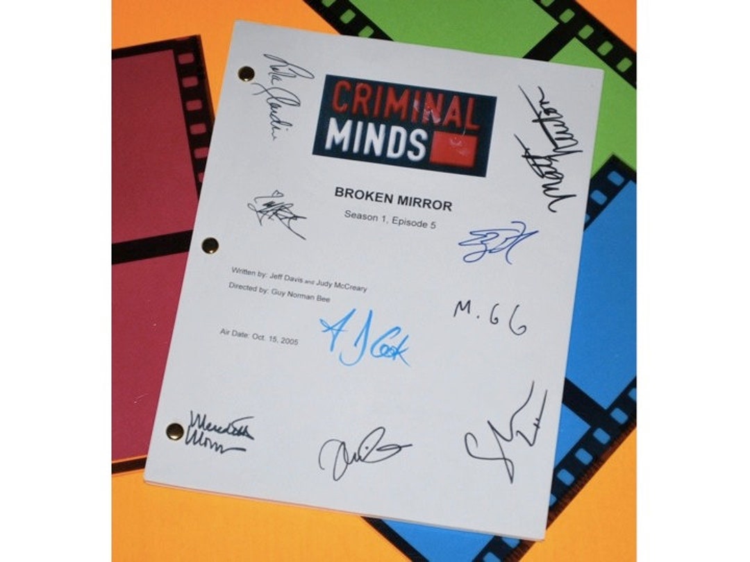 Criminal Minds "broken Mirror" Episode TV Script Autographed: Thomas ...