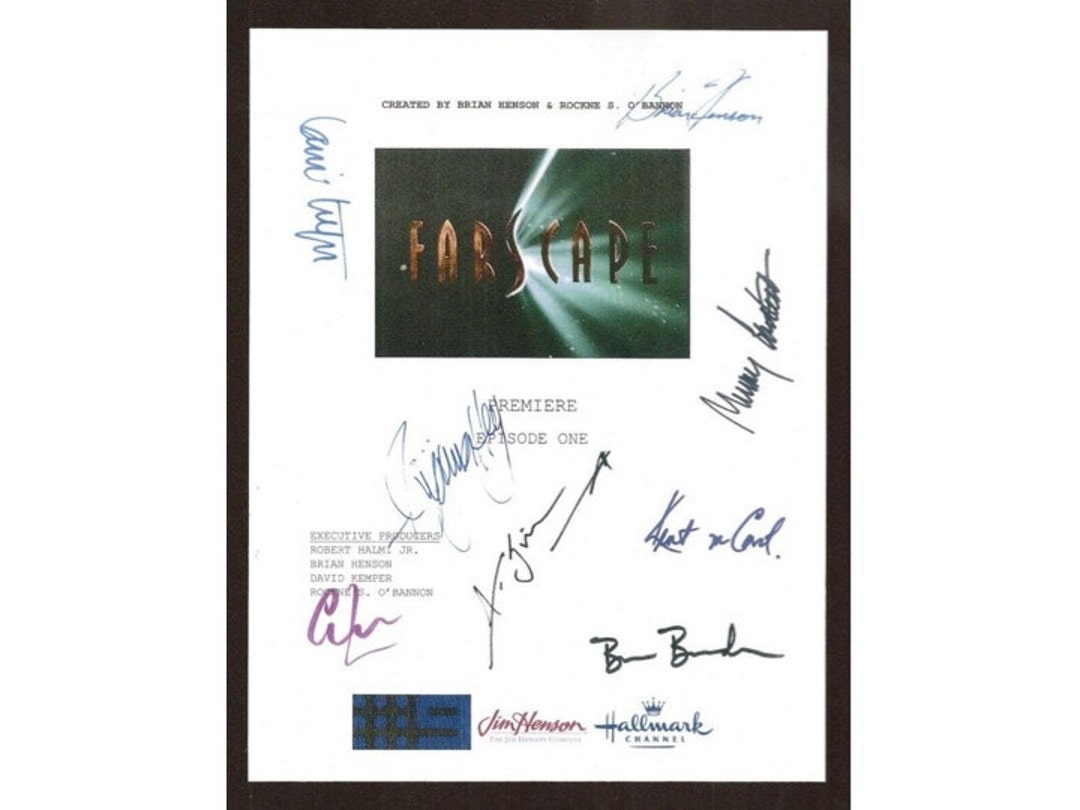Farscape Pilot Episode TV Script Signed Autographed: Brian Henson, Ben ...