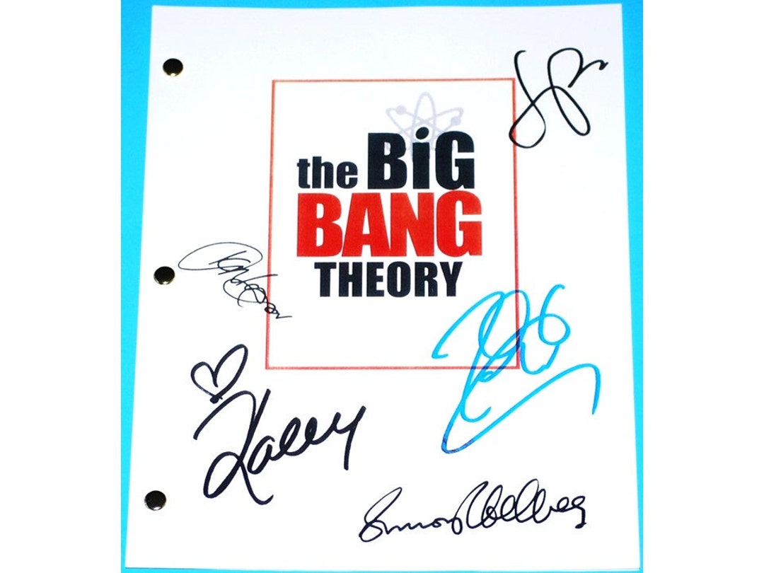 The Big Bang Theory Signed Pilot Script Tv Autograph Jim Parsons