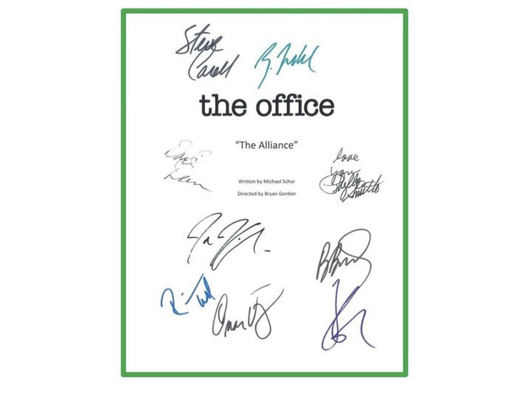 The Office "the Alliance" TV Script Screenplay Autographed: Steve ...