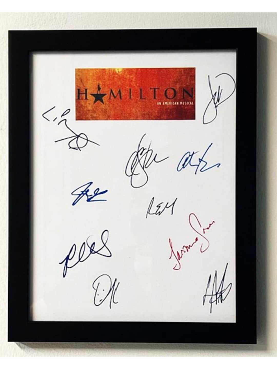 Framed Hamilton Script Broadway Lyrics Signed Script Cover (only) Lin ...