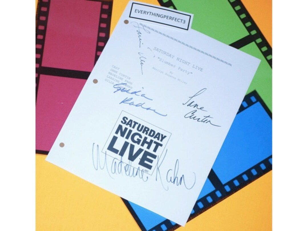 Saturday Night Life "slumber Party" Episode TV Script Autographed ...