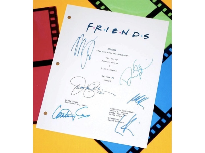 Friends "the One With the Blackout" TV Script Autographed: Jennifer ...