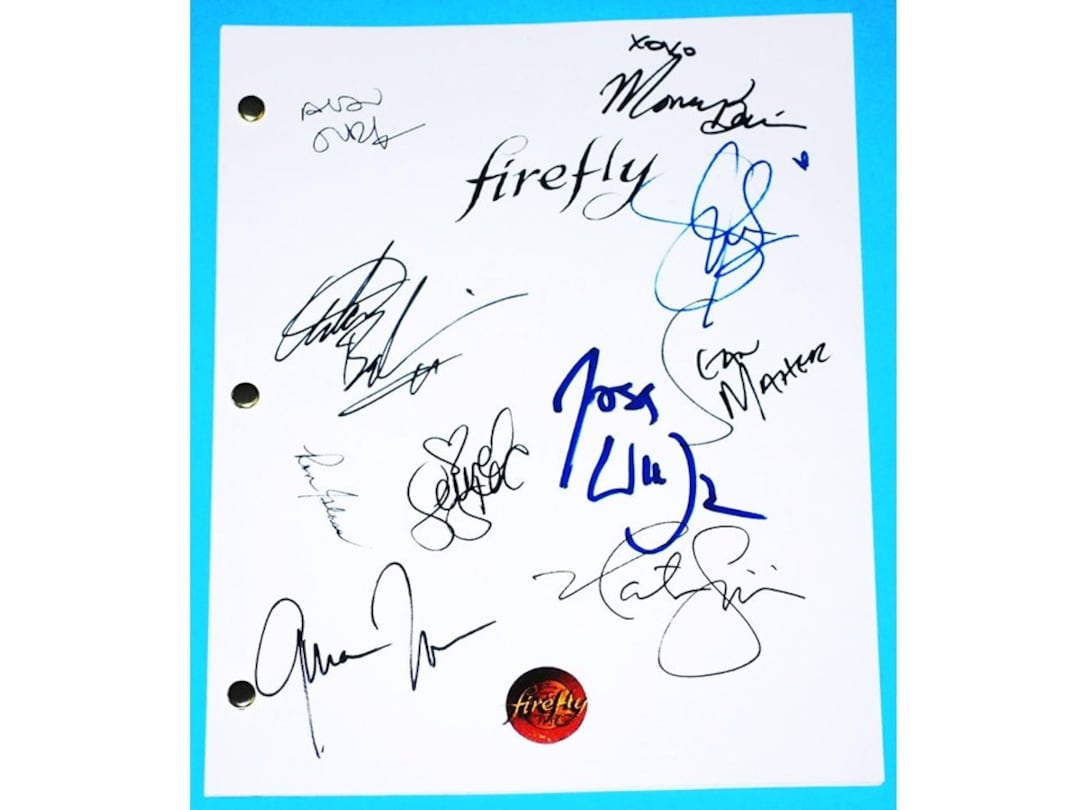 Firefly Signed Pilot Script TV Autograph the Train Job Joss Whedon ...