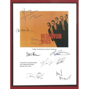 Reservoir Dogs Entire Movie Script Screenplay Autographed: - Etsy