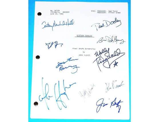 Sixteen Candles Signed Script John Hughes Molly Ringwald | Etsy