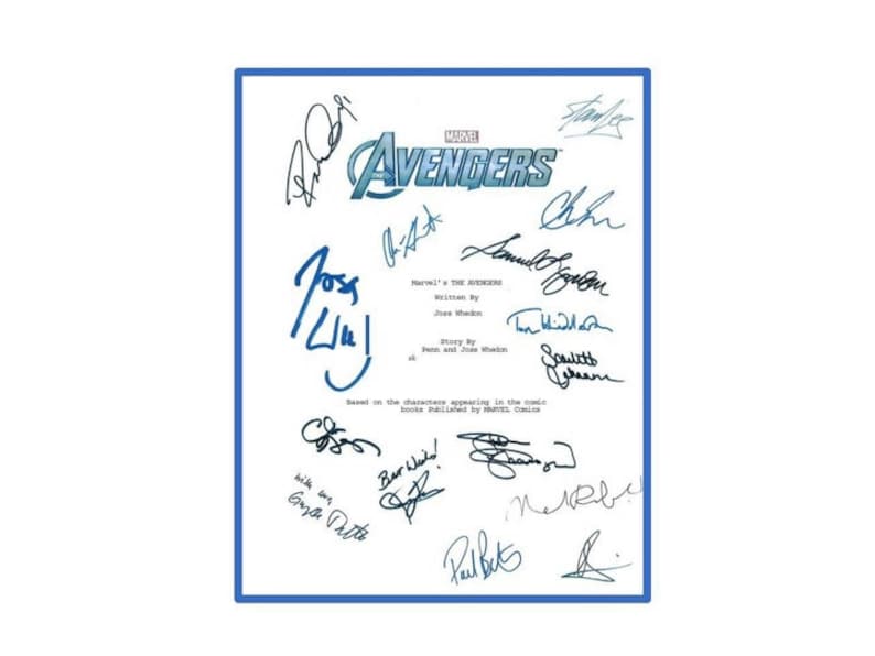 The Avengers Marvel Movie Script Autographed Signed: Joss - Etsy UK