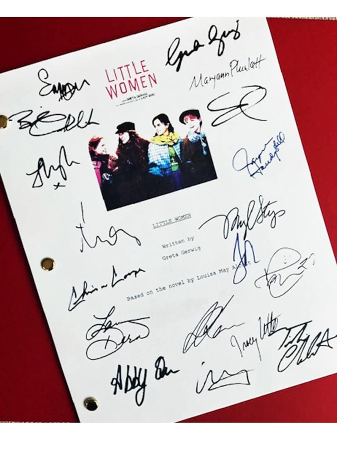 Little Women Movie Script Autographed: Saoirse Ronan, Emma Watson ...