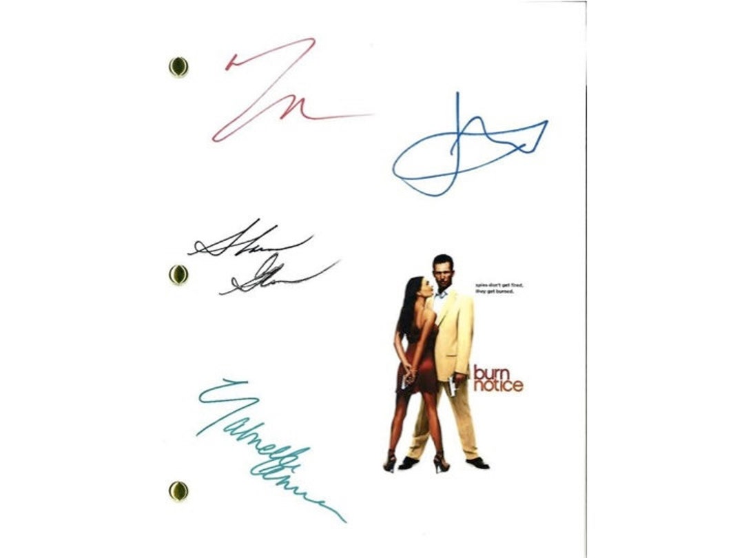 Burn Notice "pilot" Episode TV Script Screenplay Autographed: Jeffrey ...