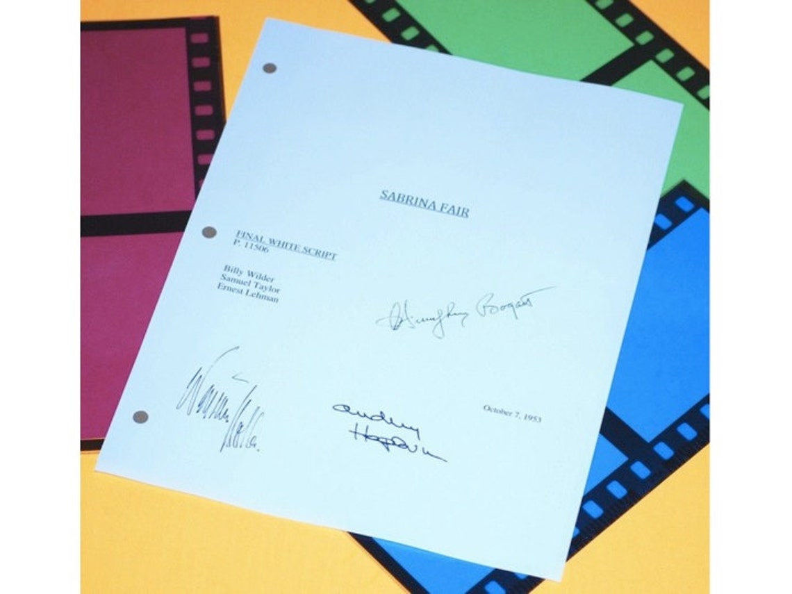 Sabrina sabrina Fair 1954 Movie Signed Script Autographed: Audrey ...