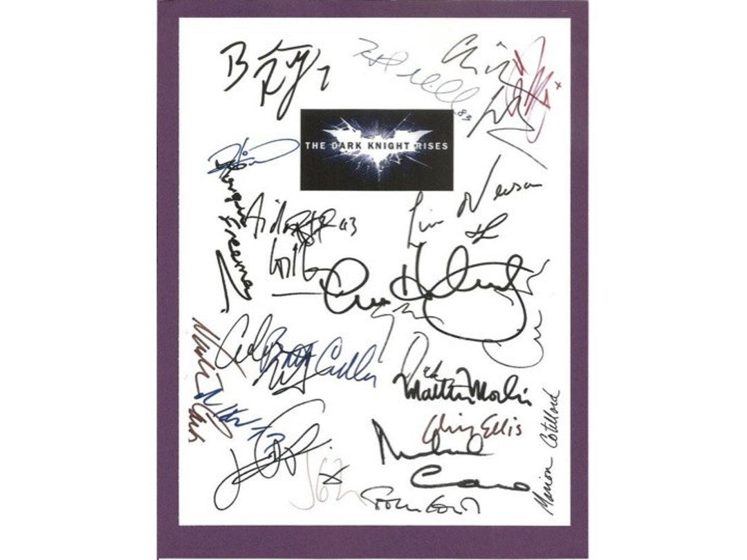 The Dark Knight Rises Movie Script Signed Screenplay Autographed ...