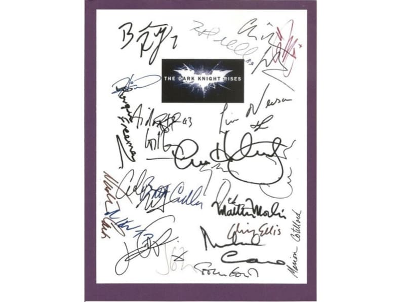 The Dark Knight Rises Movie Script Signed Screenplay Autographed ...