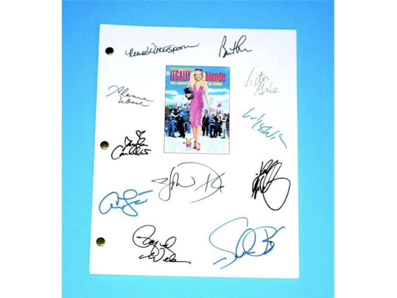 Legally Blonde Movie Signed Script Screenplay Autographed: | Etsy Ireland