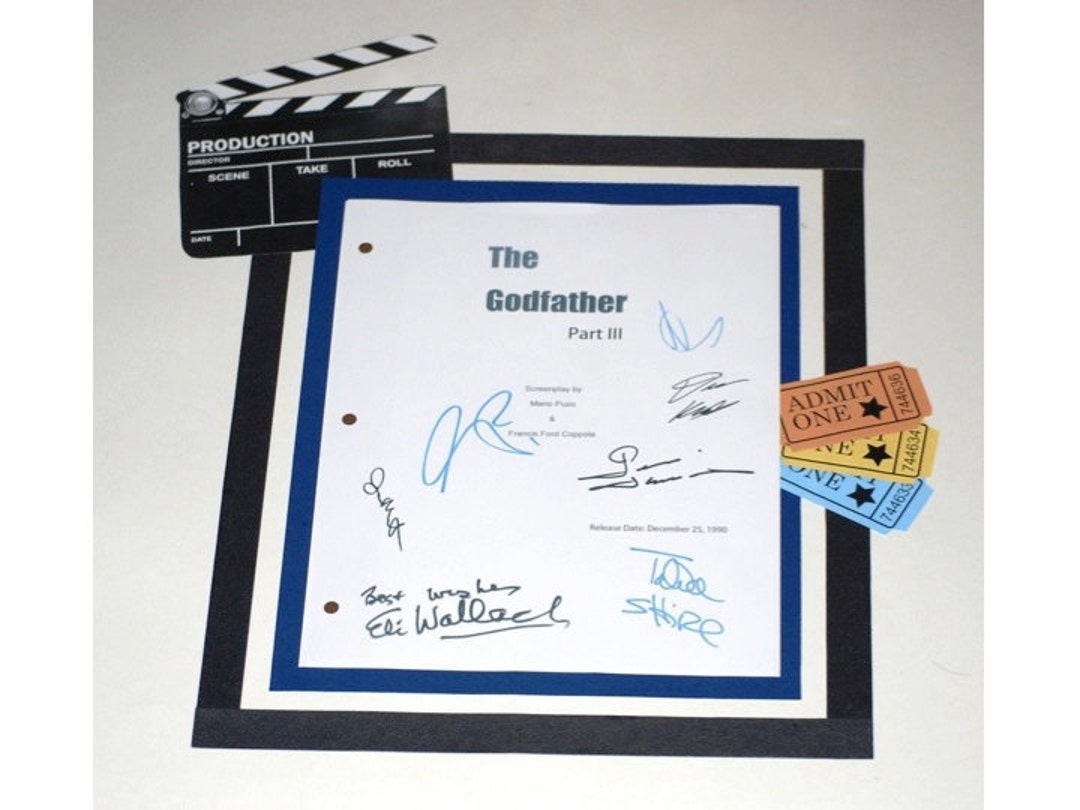The Godfather III Movie Script Signed Screenplay Autographed: Al Pacino ...