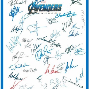Avengers Endgame Script Entire Signed 37x Robert Downey Jr., Mark ...