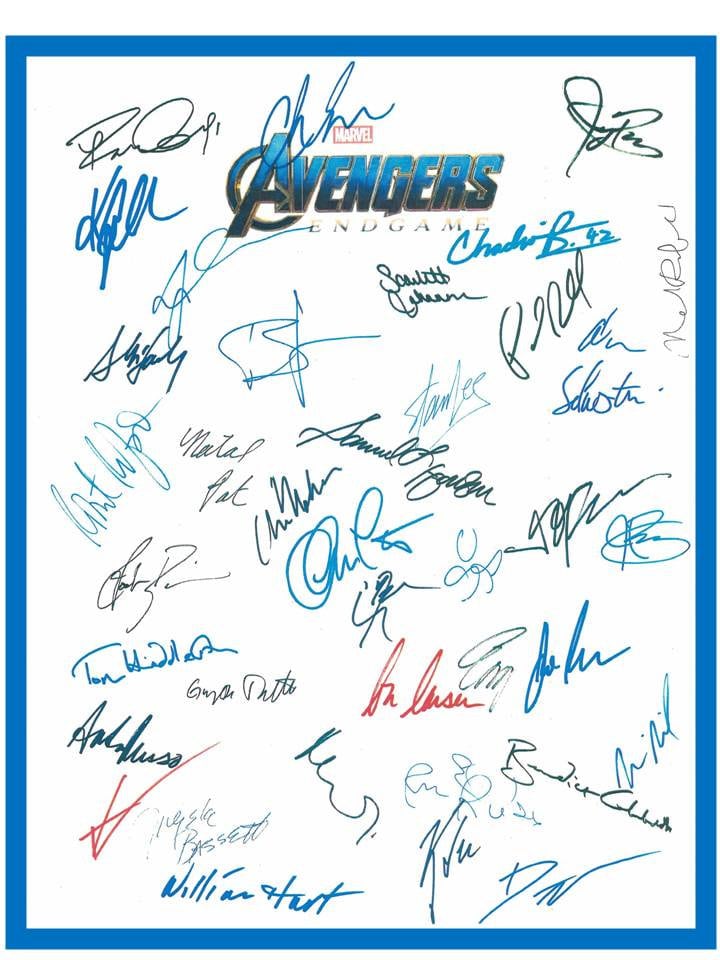 Avengers Endgame Script Entire Signed 37x Robert Downey Jr., Mark ...