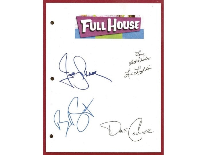 Full House "the First Day of School" Episode TV Script Autographed ...