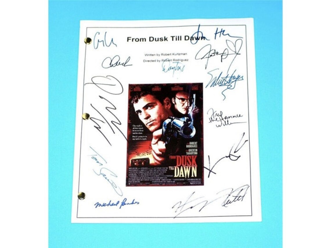 From Dusk Till Dawn Movie Signed Script Screenplay | Etsy