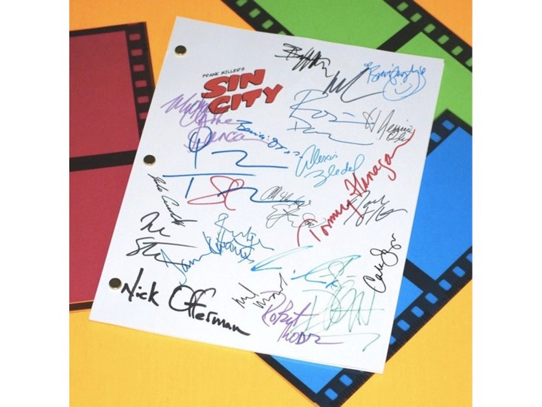 Sin City Movie Signed Script Autographed: Quentin Tarantino, Jessica ...