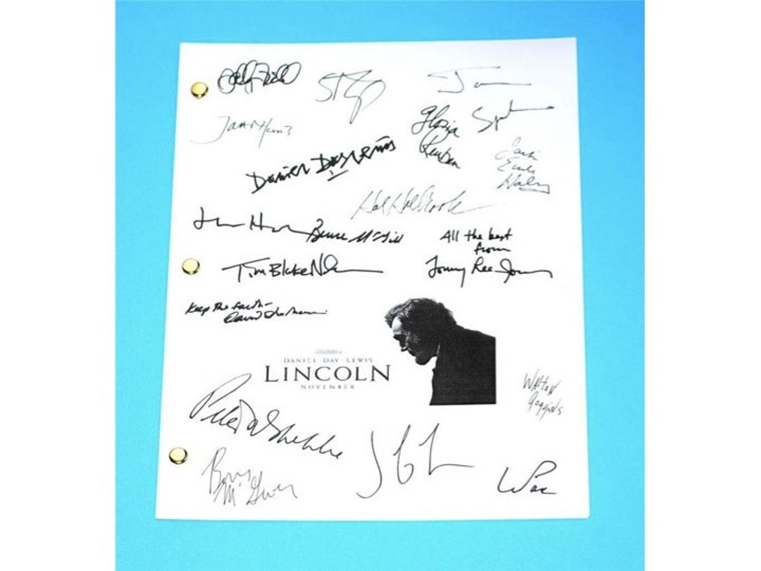 Lincoln Movie Script Signed Screenplay Autographed: Steven Spielberg ...
