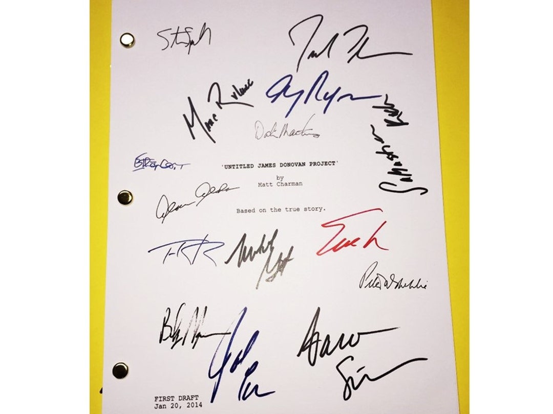 Bridge of Spies Signed Movie Script Steven Spielberg, Tom Hanks, Mark ...